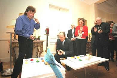 SAS Prince Albert II, Mark Steiger's parrots